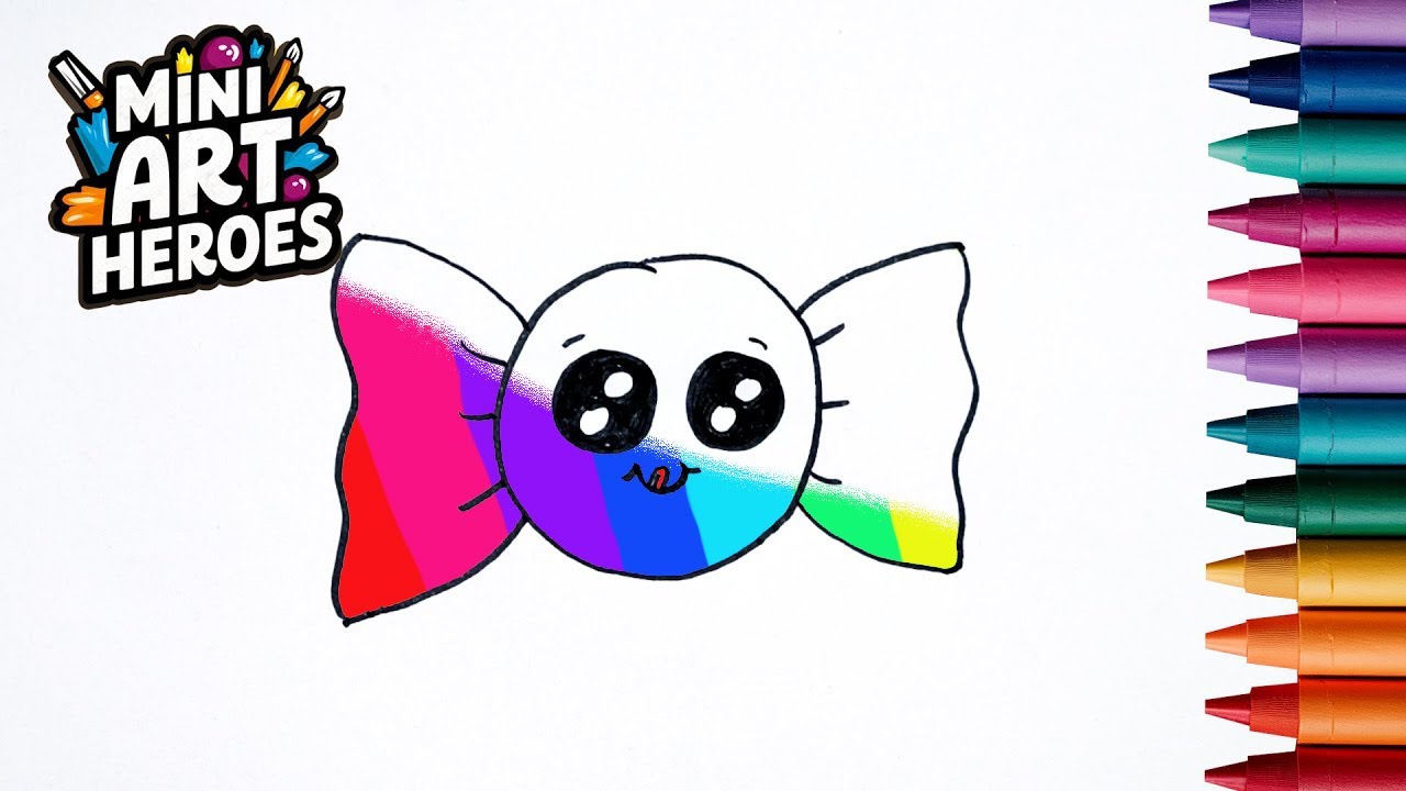 How To Draw a Candy - Draw So Cute | Mini Art Heroes - YouTube