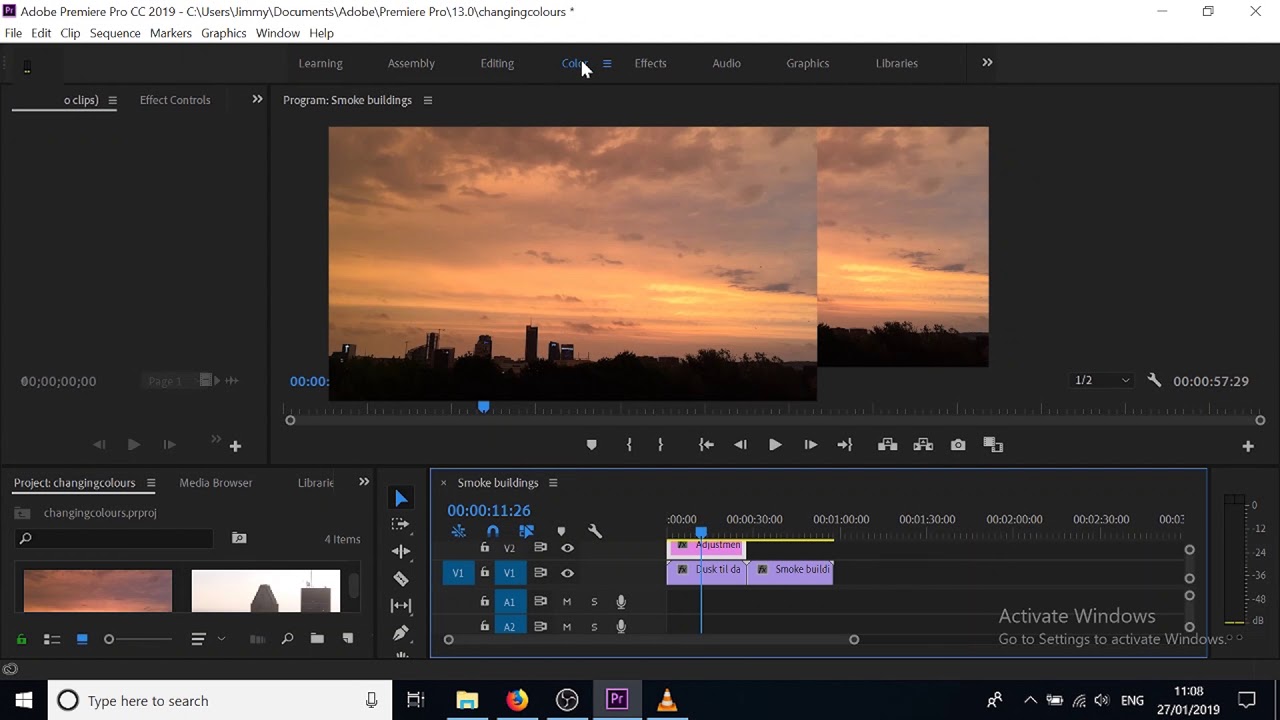Editing scene colour in Premiere Pro - YouTube