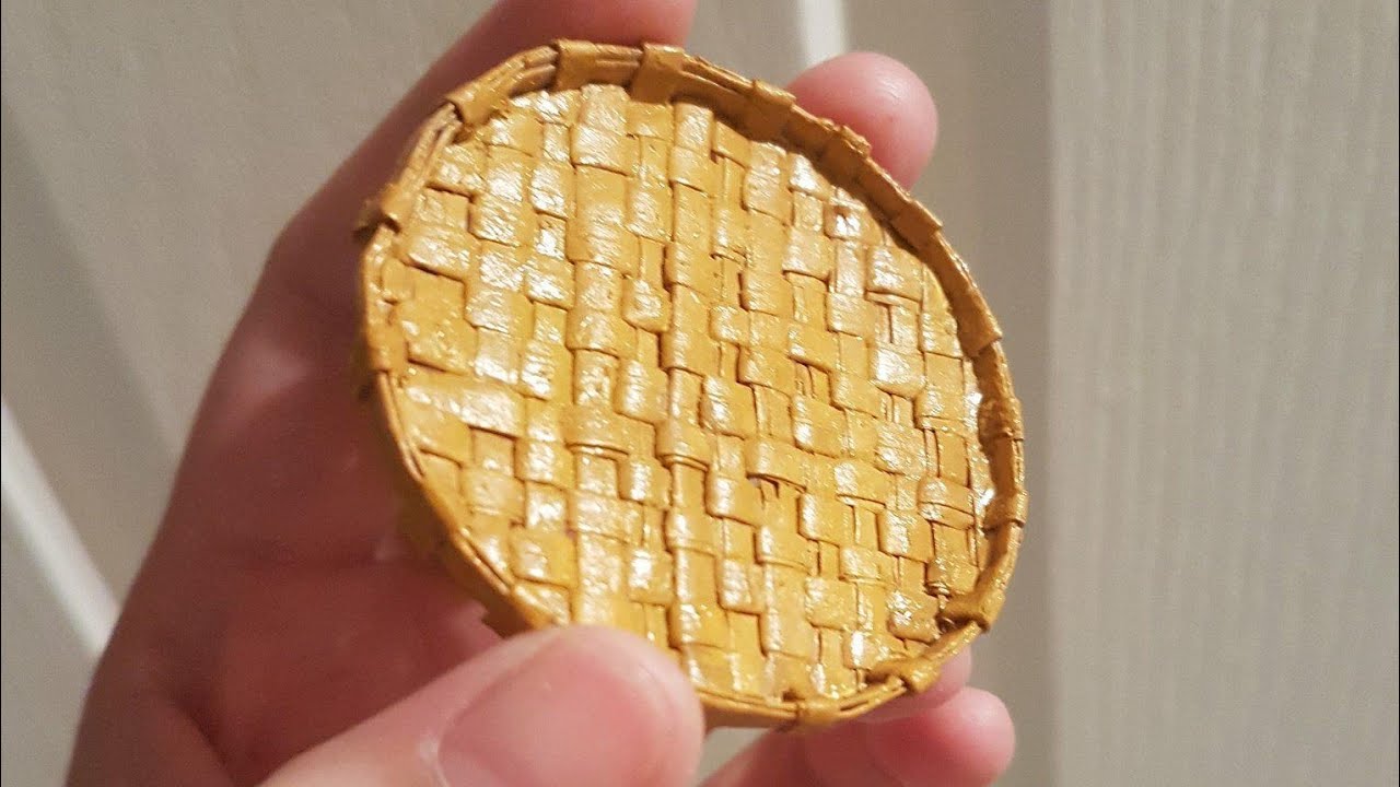 DIY: Miniature Bilao /miniature rice winnower/circle basket - YouTube