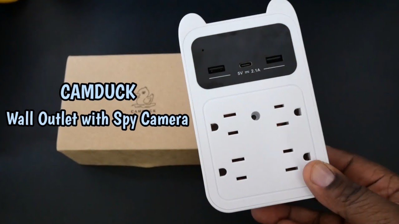 CamDuck Hidden Camera Wall Outlet Unboxing and Demo - YouTube