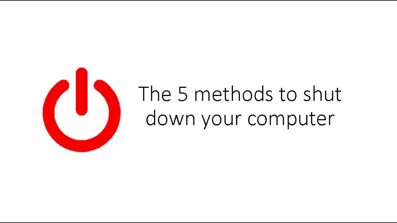 Ways to shut down your computer (Windows 10/11) - YouTube