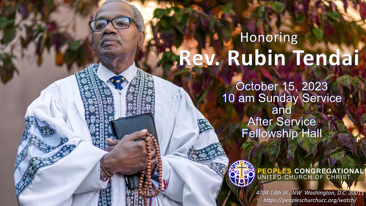 Sunday, October 15, 2023, Peoples Congregational UCC, Honoring Rev ...