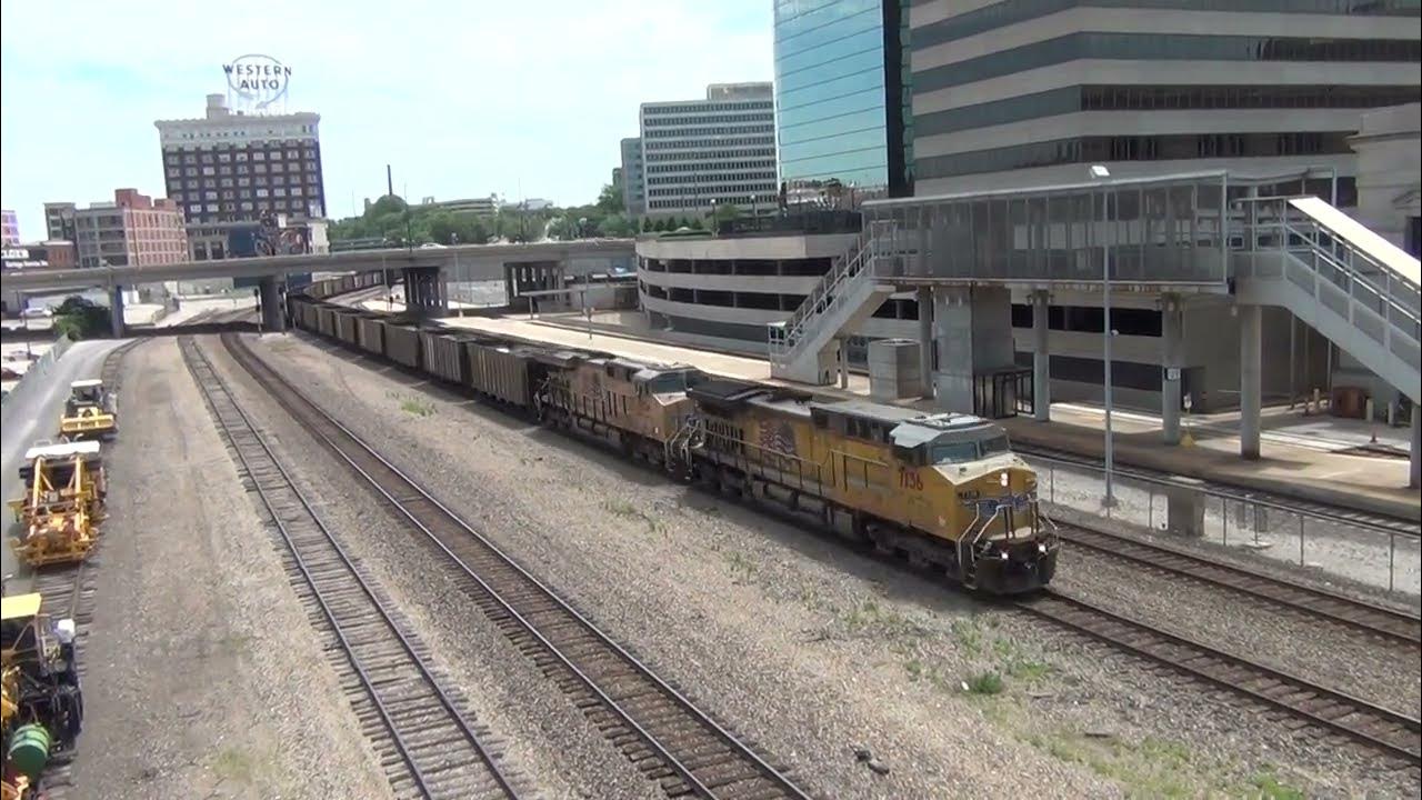 UP #7136 Leads WB UCEX Coal Train. Kansas City, MO 6/22/24 - YouTube
