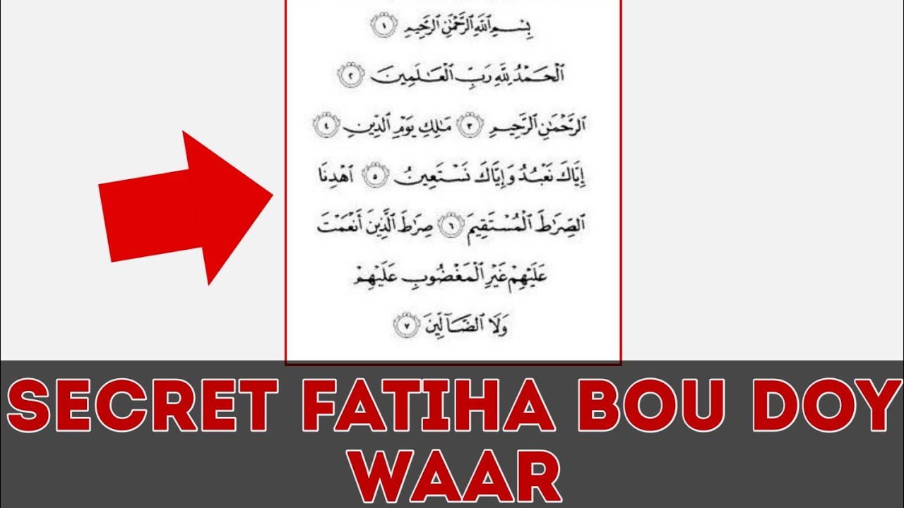 🛑SECRET FATIHA BU DOY WAAR THIE DINDI THIAT🤔🤔 - YouTube