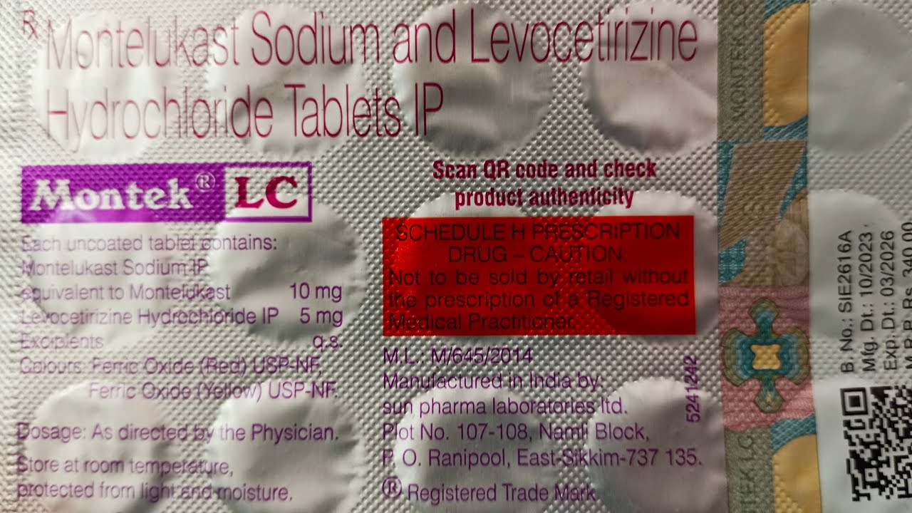 Montelukast + Levocetrizine Tablet Uses || Montek LC Tablet Uses in ...