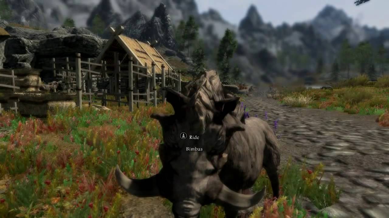 Another Skyrim Mod Review Boar Riding and A Matter of Time - YouTube