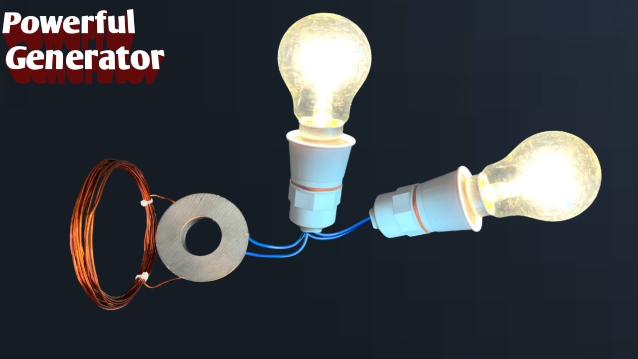 Powerful Generator At Home Using Aluminium And Magnet - YouTube