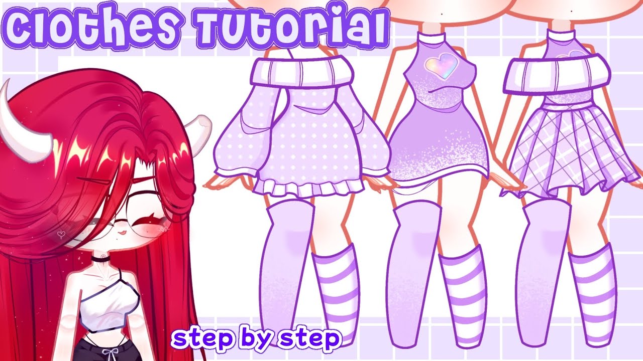 Full Gacha Clothes Tutorial step by step Beginner friendly 🔰🌹\#fypシ゚ ...