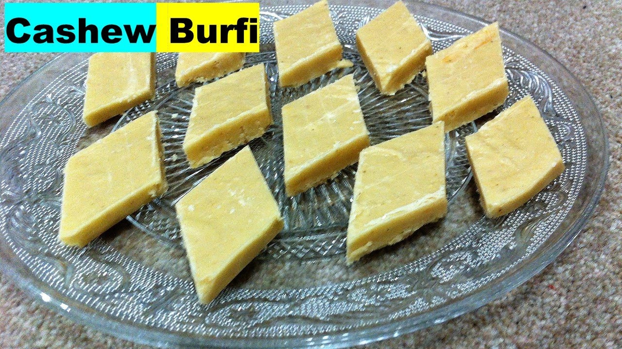 Cashew Burfi Easy To make at Home - YouTube
