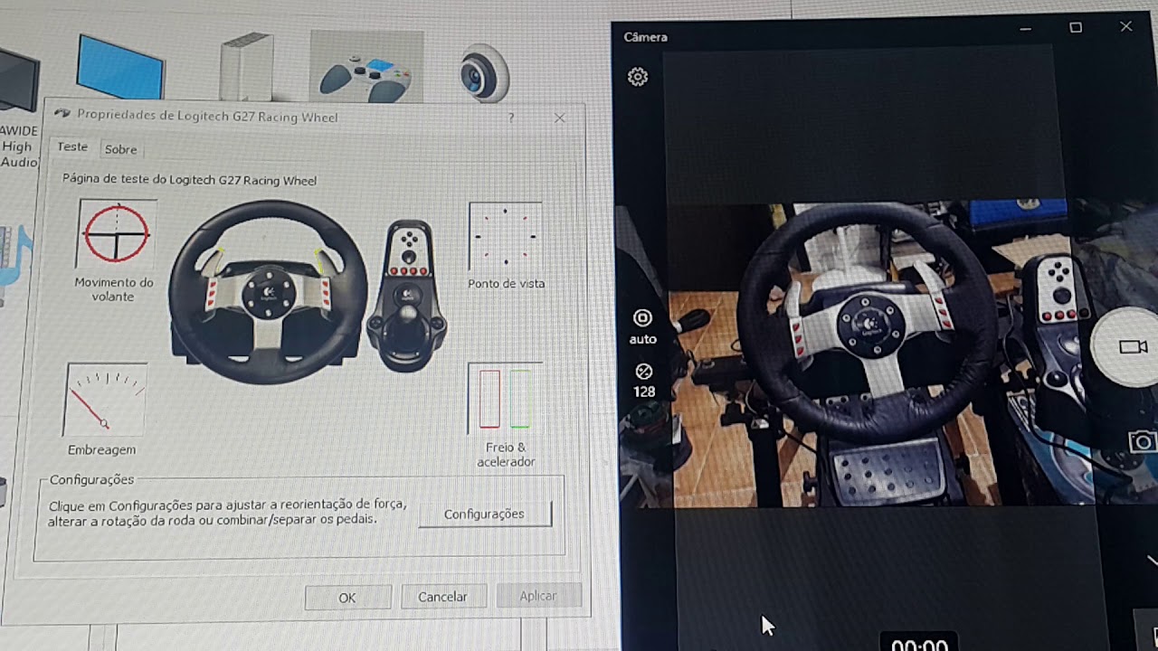 Logitech G27 - Teste de funcionamento - YouTube