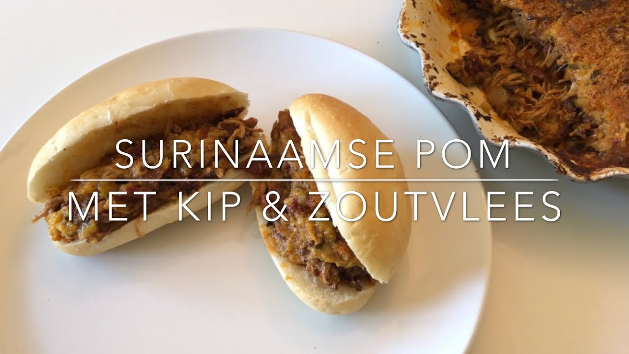 Surinaamse Pom met kip en zoutvlees - YouTube