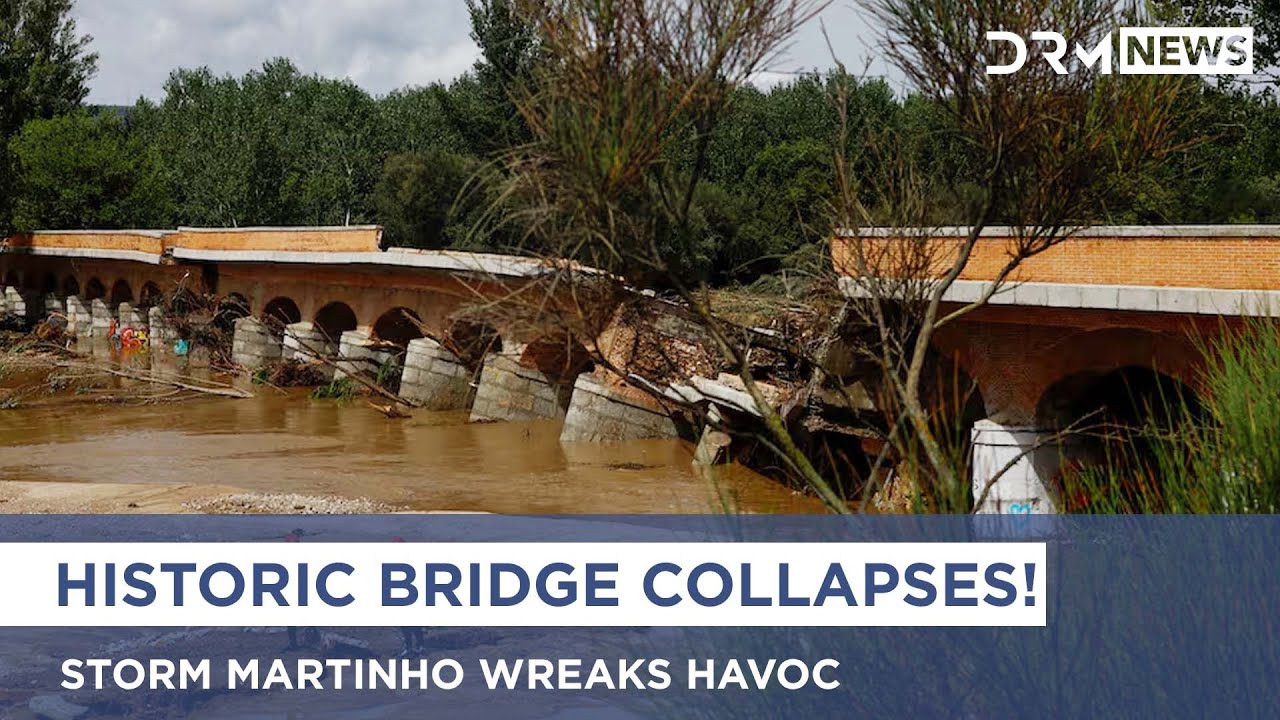 Historic Roman Bridge Collapses in Spain Amid Floods | DRM News | AL14 ...