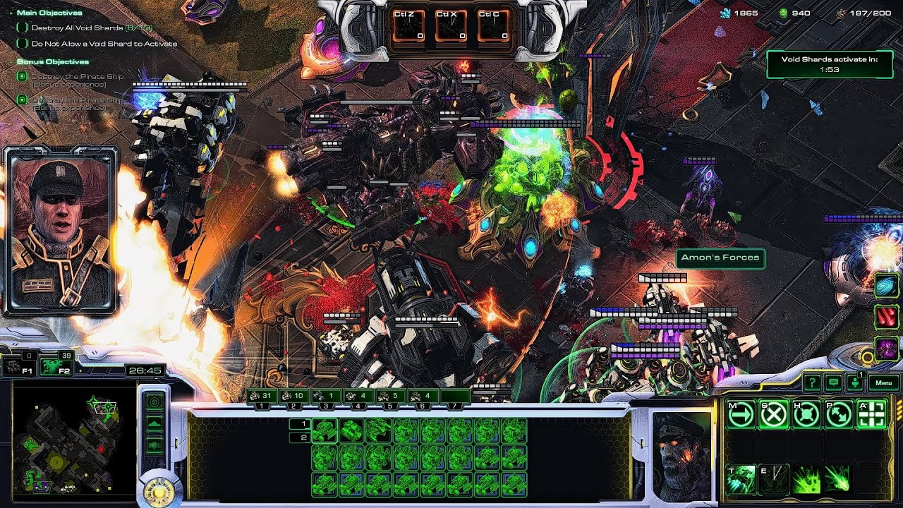 SC2 Nexus Co-Op Rifts to Korhal Gérard DuGalle Solo GamePlay - YouTube