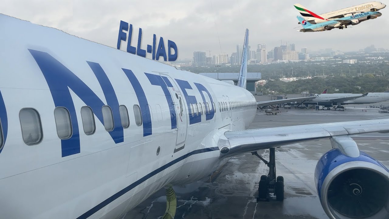 United Airlines 757 Fort Lauderdale to Dulles (FLL-IAD) - YouTube