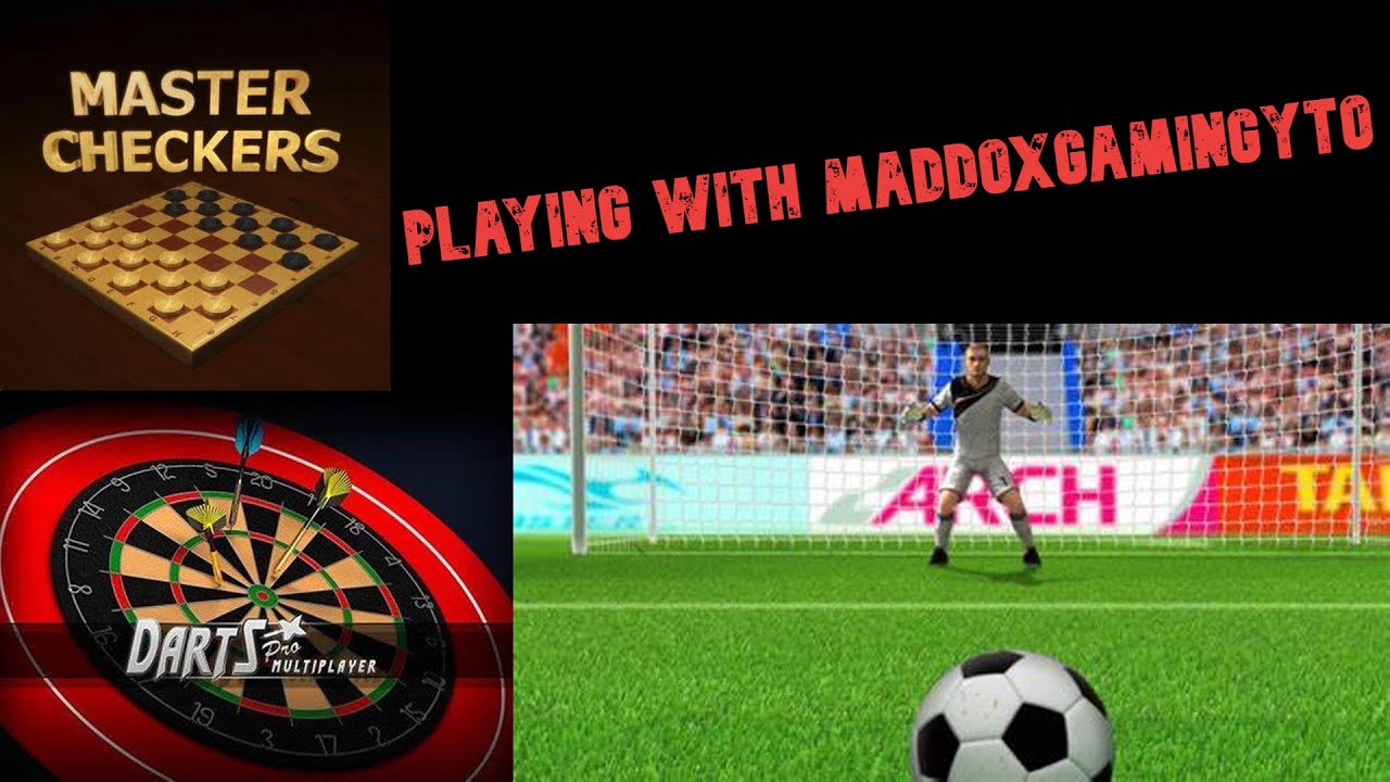 Playing Checkers Darts And Soccer. - YouTube