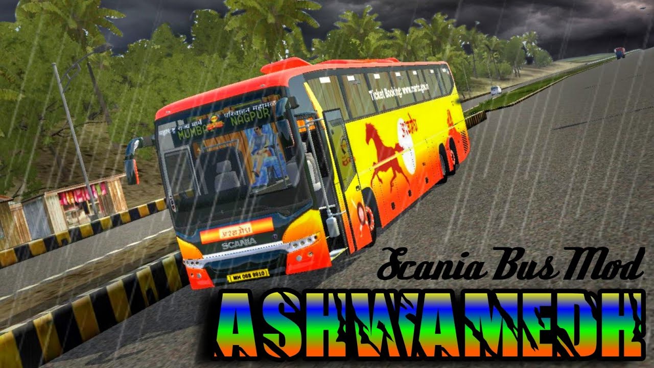 Ashwamedh Scania Bus Mod | Scania Bus Mod For Bussid | Bus Simulator ...
