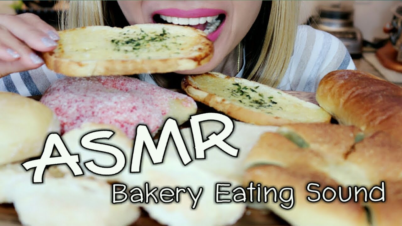ASMR Bakery Style Eating Sound (Bread Bun Pie) - YouTube