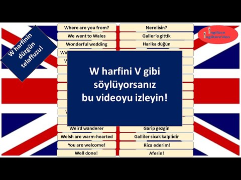 İngilizce W harfini V harfi gibi okuma! Bu video ile pratik yap!