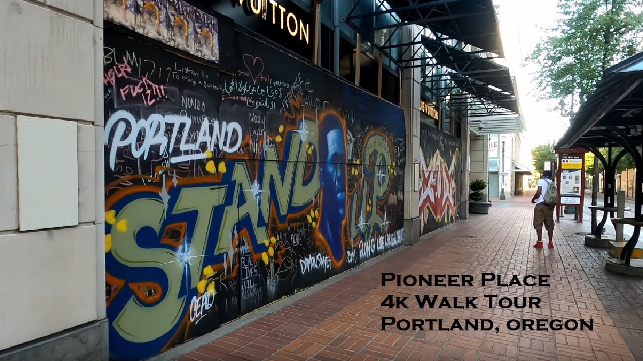 Portland, Oregon | Pioneer Place 4k Walking Tour | Mall Re opened after ...