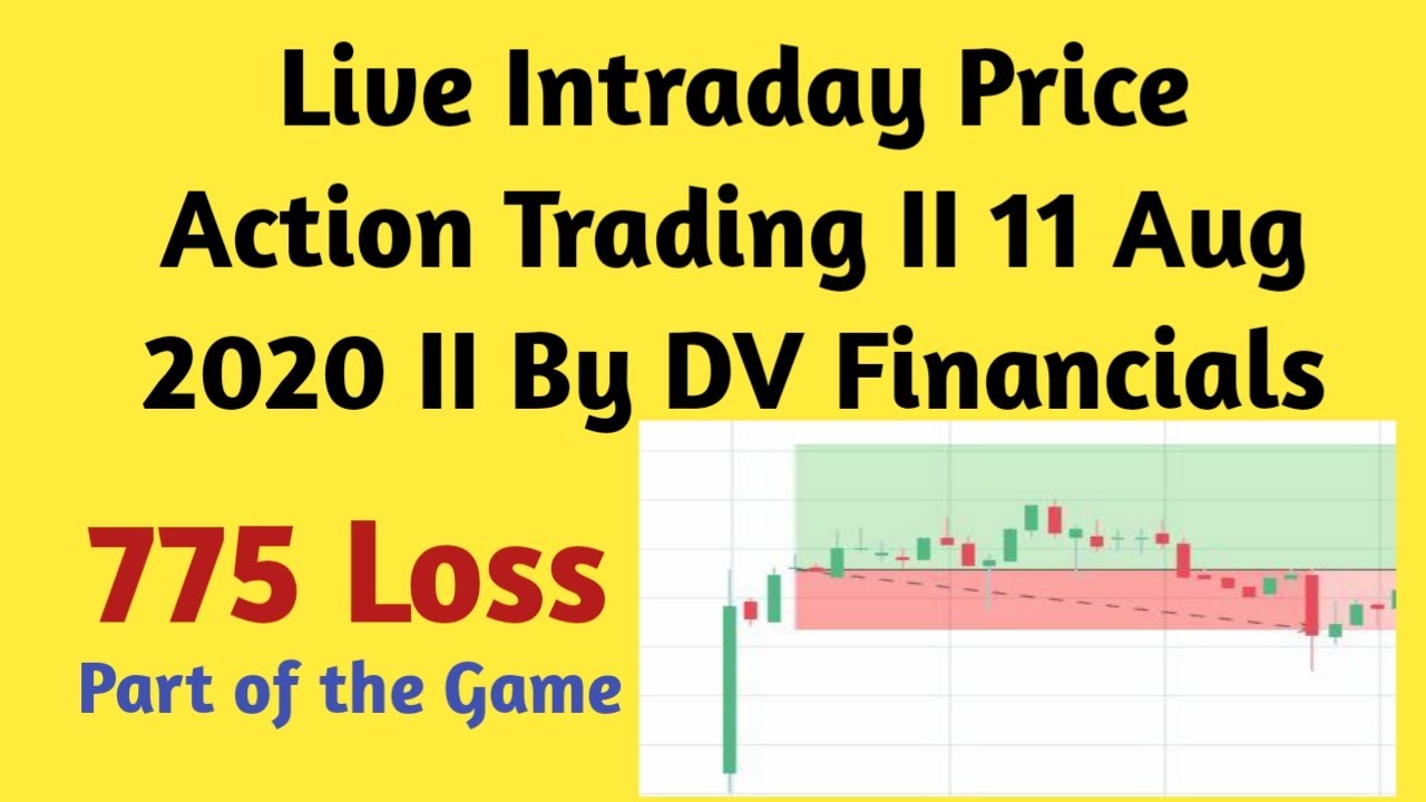 Live Intraday Price Action Trading || DV Financials || 11 August 2020 ...