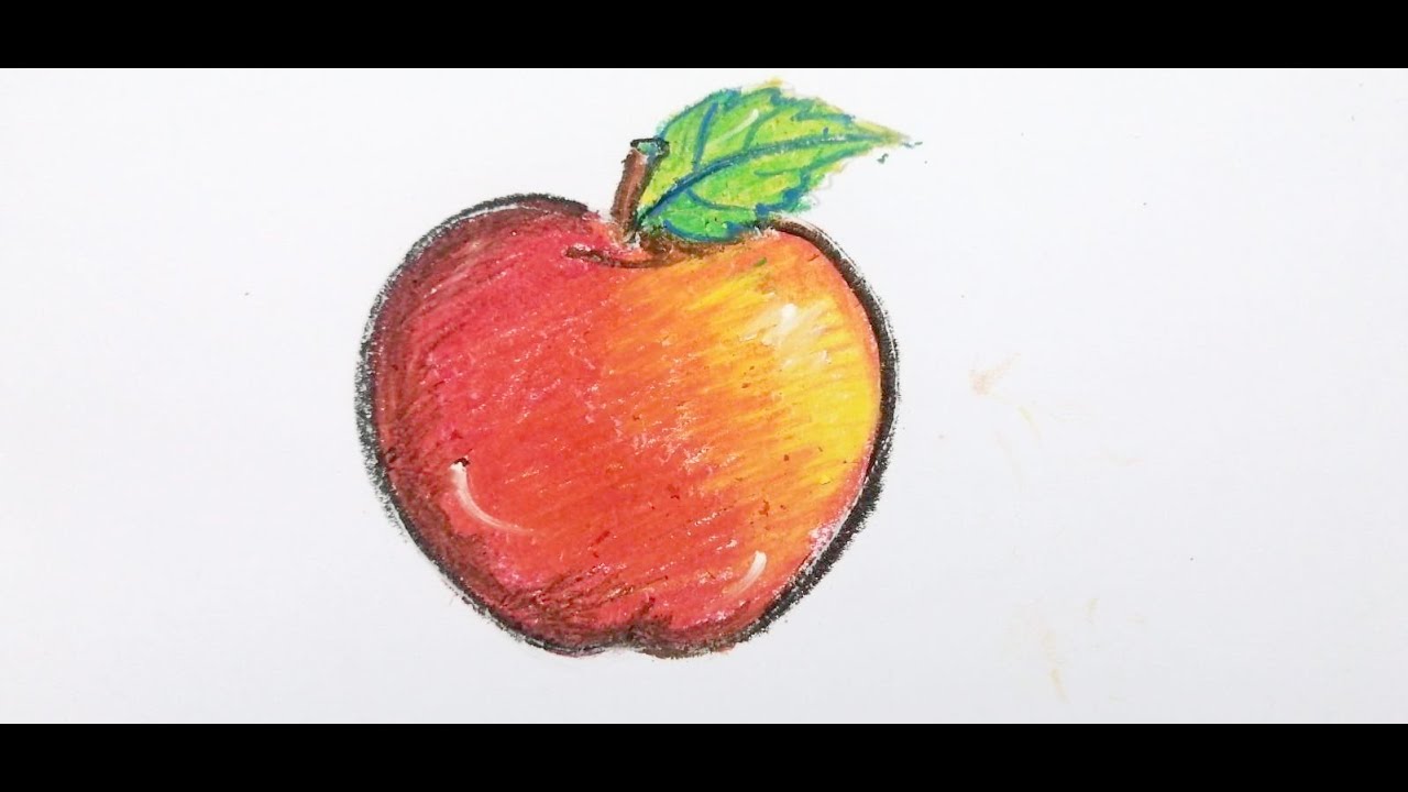 How to Draw Apple Step by Step l Easy Apple Drawing | Apple Drawing ...