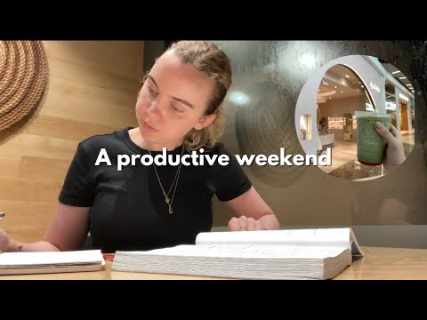 Spend a productive weekend with me | Study, matchas, new Iphone ...