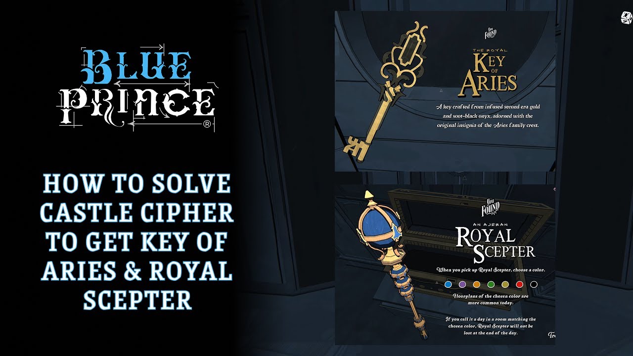 Blue prince walkthrough - How to solve castle cipher to get Key of ...