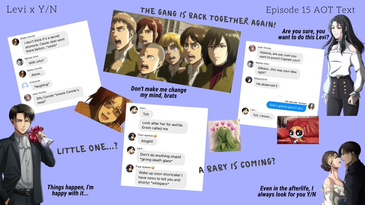 AOT Text // AOT Lyric Prank // Episode 15 // Levi x Y/N - YouTube