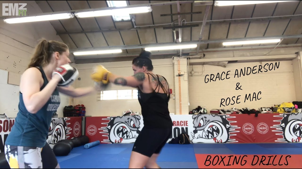 Grace Anderson & Rose Mac | Boxing Padwork Drills - YouTube