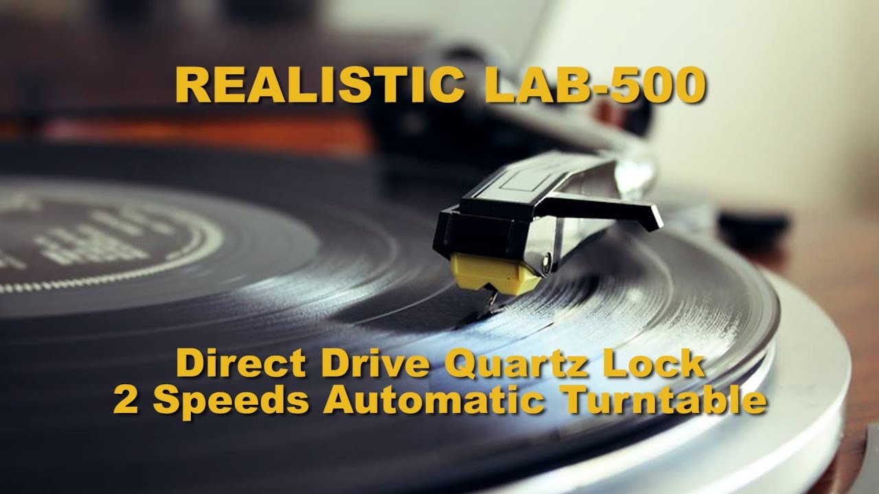 REALISTIC LAB-500 turntable functions demonstration. - YouTube
