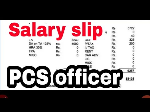 Salary slip monthly PCS officer/ UPPSC salary/ PCS अधिकारी की सैलरी ...