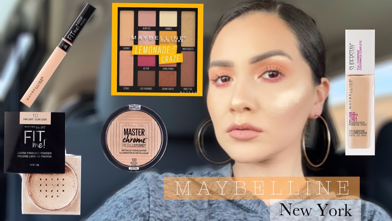 One Brand Drugstore Makeup Tutorial - Maybelline - YouTube