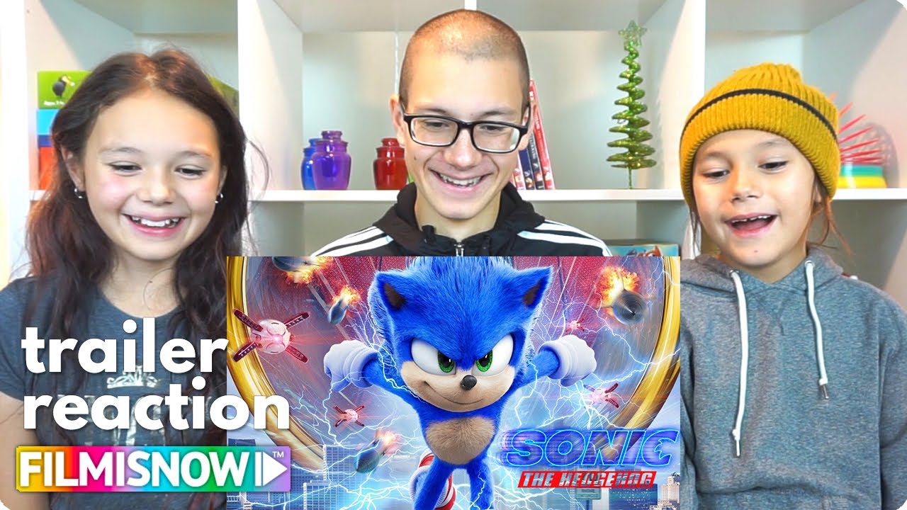 SONIC THE HEDGEHOG (2020) d-three KIDS React to New Look Trailer ...