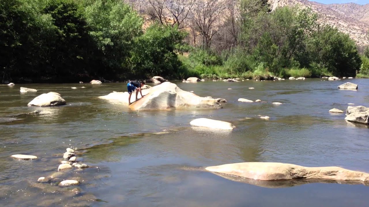 Kern River Natural Rock Water Slide - YouTube