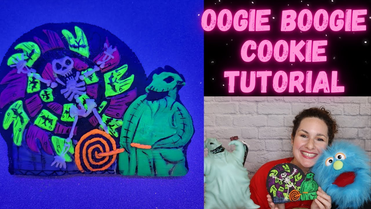 Cookie Decorating Tutorial | Oogie Boogie Cookie | Glow in the Dark ...