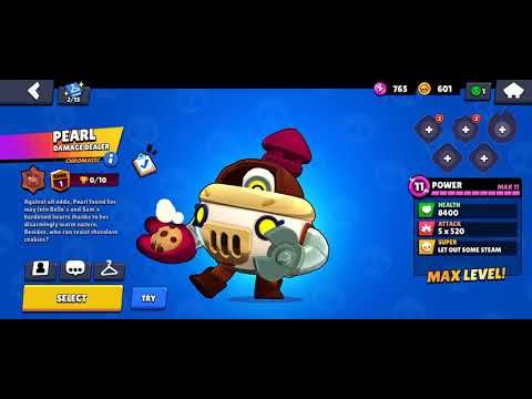 POWER LEVEL 11 PEARL | The FEROCIOUS Chromatic Brawler | Brawl Stars ☠️ ...