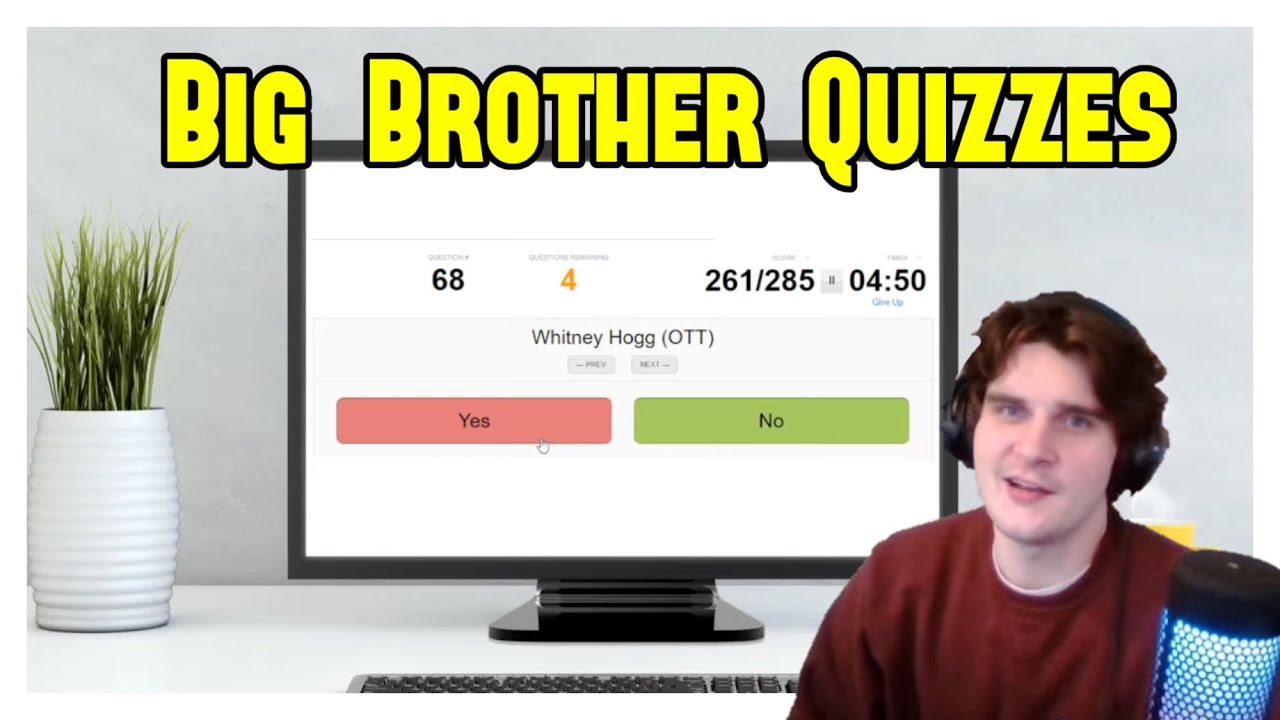 Trying all sorts of Big Brother Quizzes - YouTube