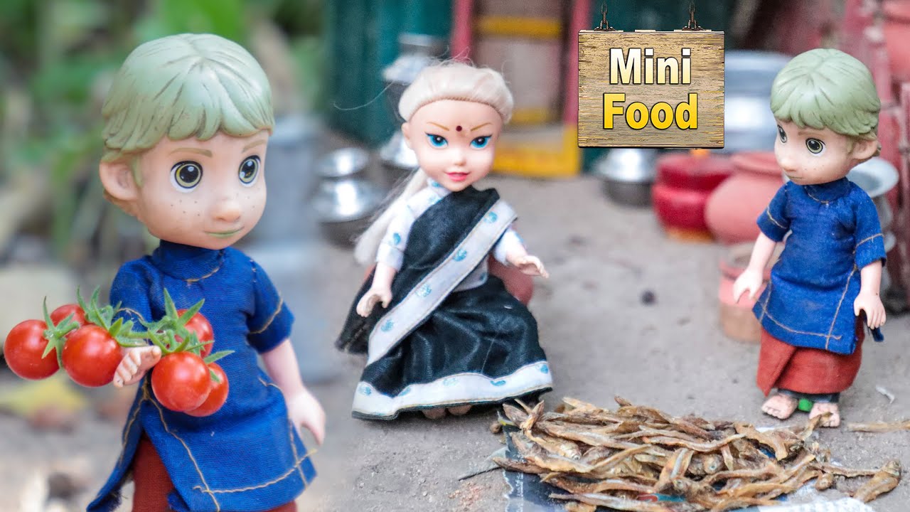 Dry Fish Cooking | Tiny Cooking | Mini Food Cooking - YouTube