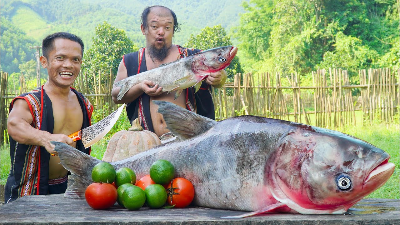 How to Cook Giant Fish - Best Fish Recipes - Dwarf Food - YouTube