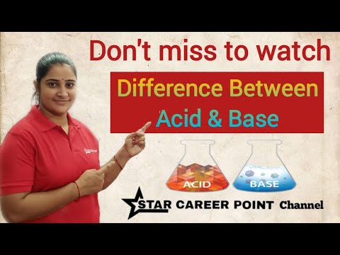 Acid and Base/ Difference between Acid and Base/ Properties of Acid and ...