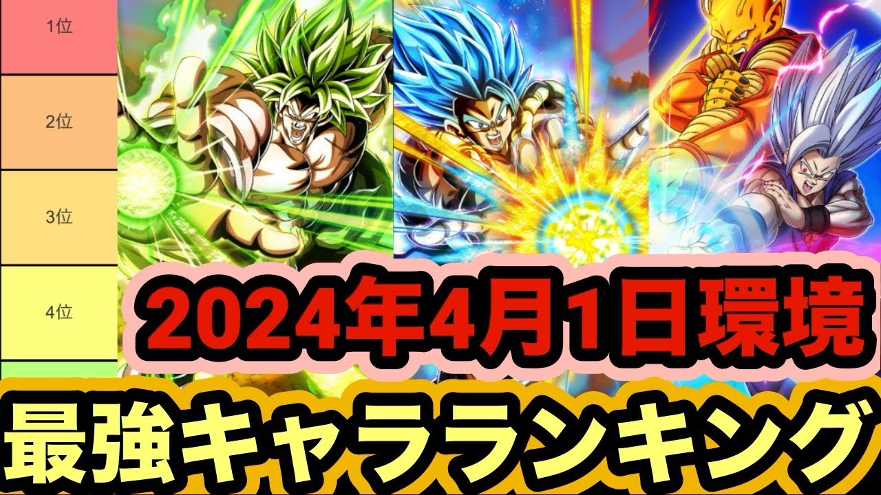 4月1日の現環境ドッカンバトル最強キャラランキングtop5【ドッカンバトル】【dragon Ball Z Dokkan Battle