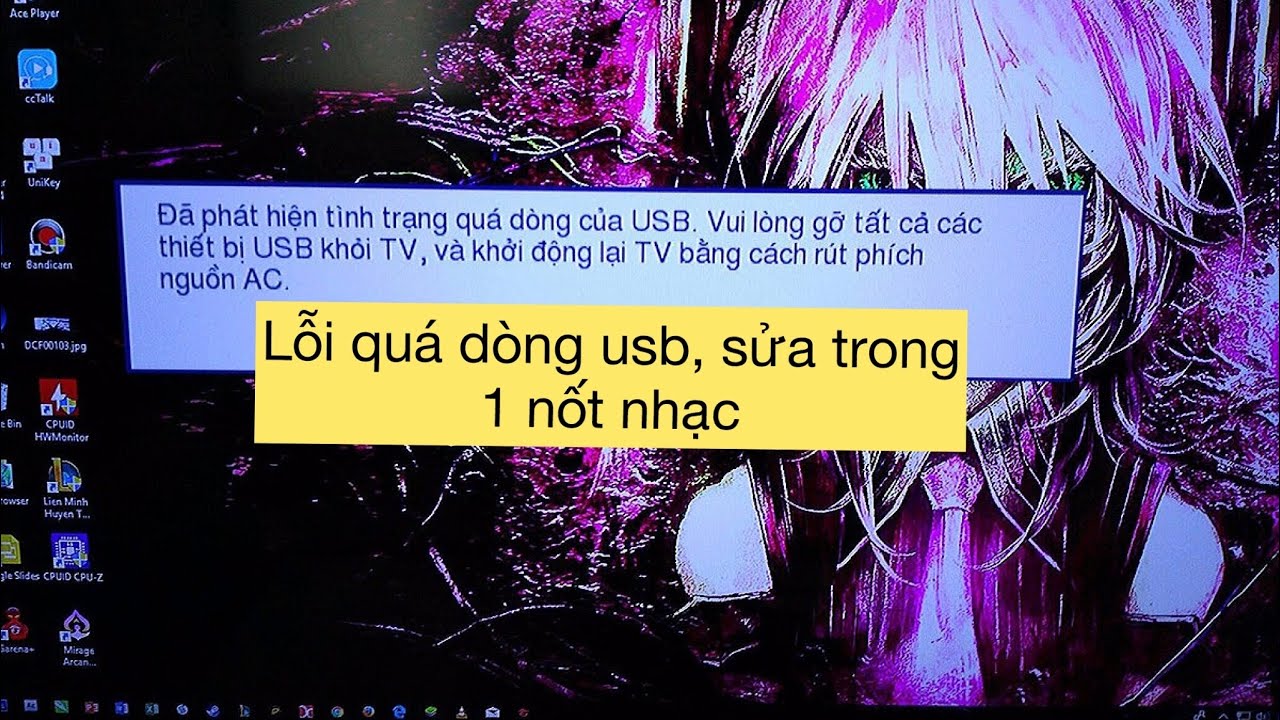 Tivi toshiba hiện usb quá dòng, cách xử lí rất đơn giản chưa tới 5k vnd ...