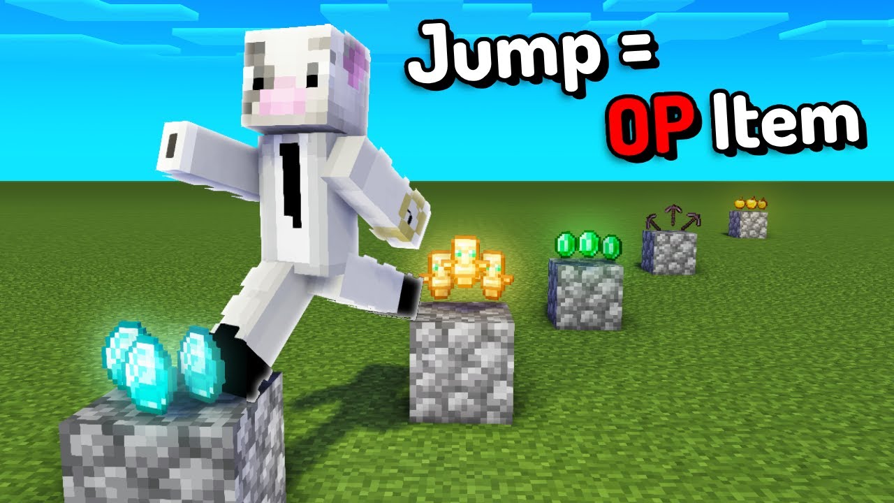 Minecraft But Jumping Gives You OP Items! - YouTube