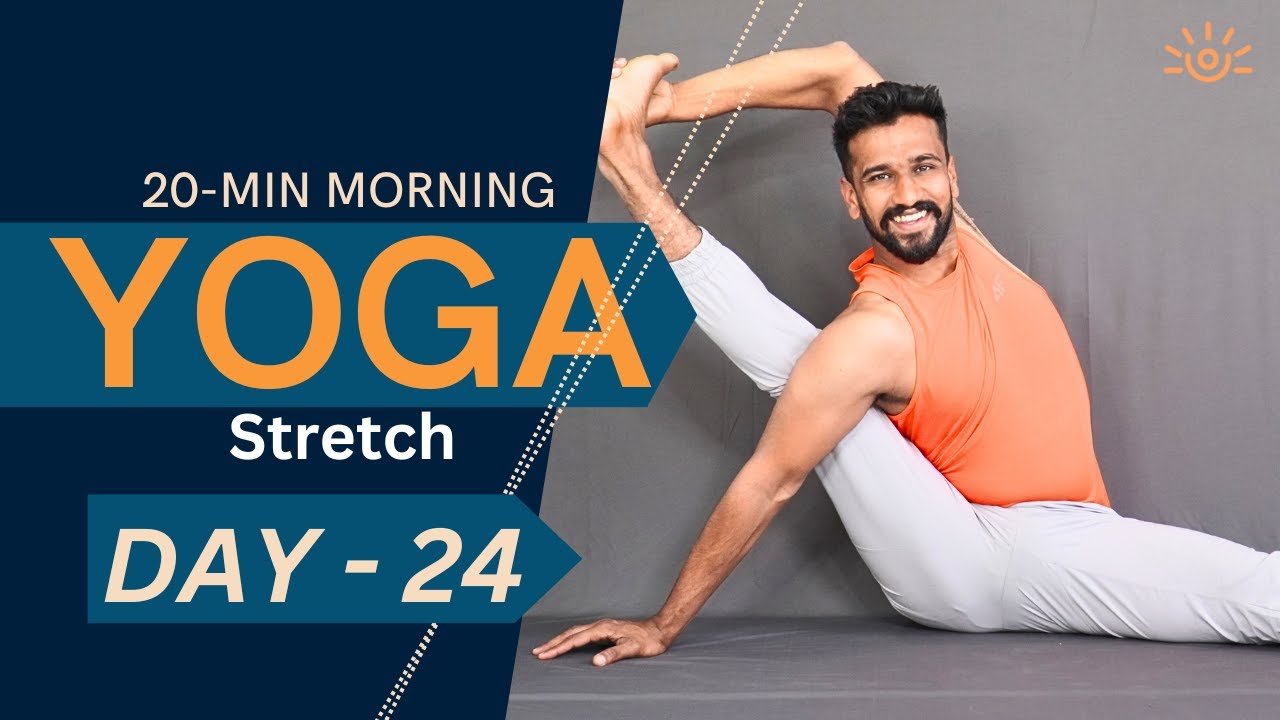Morning Yoga Stretch | Full body Stretch for Beginners | DAY - 24 - YouTube