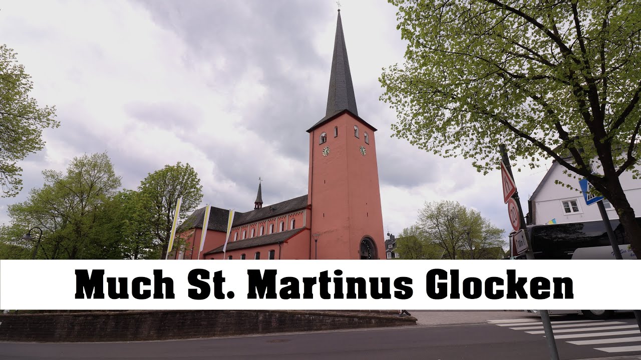 Much, St. Martinus, Geläutepräsentation & Beiern (Außenaufnahme) - YouTube