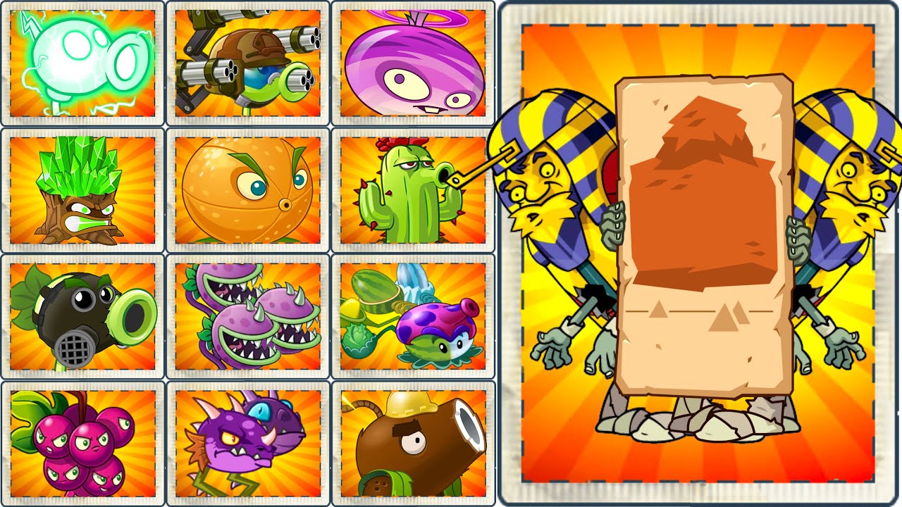 Every Pea vs Camel and Pharaoh Zombie in Plants vs Zombies 2 Gargantuar ...