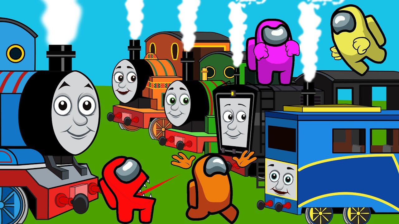 Thomas Train with Among us for cleanliness - YouTube
