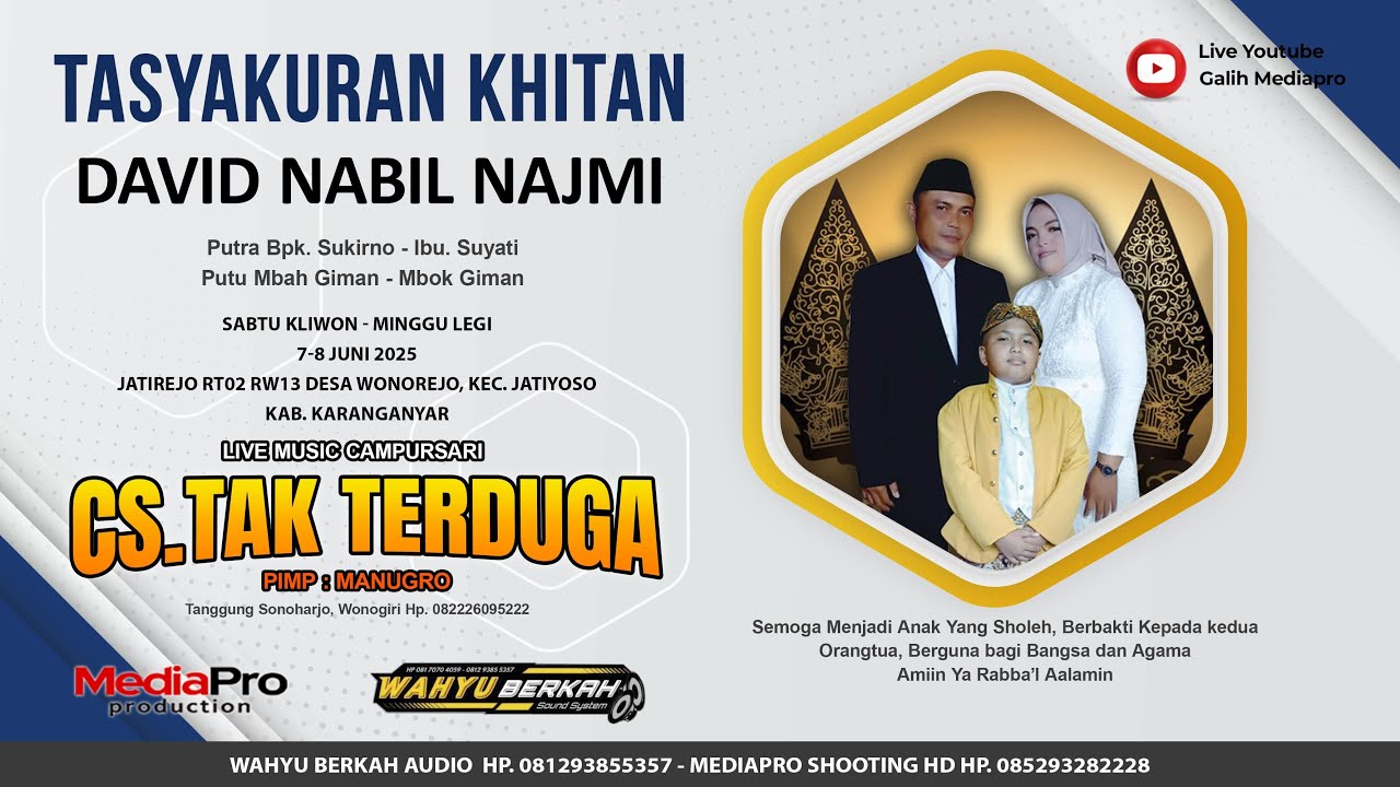 Live CS. TAK TERDUGA - Khitan DAVID NABIL NAJMI - Jatirejo 7 Juni 2025 ...