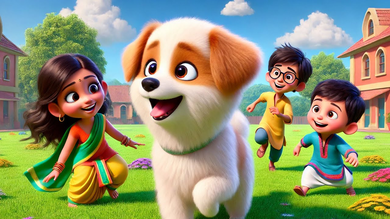 Kutta Aya - कुत्ता आया - Nursery Rhymes and Kids Song in Hindi Animals ...