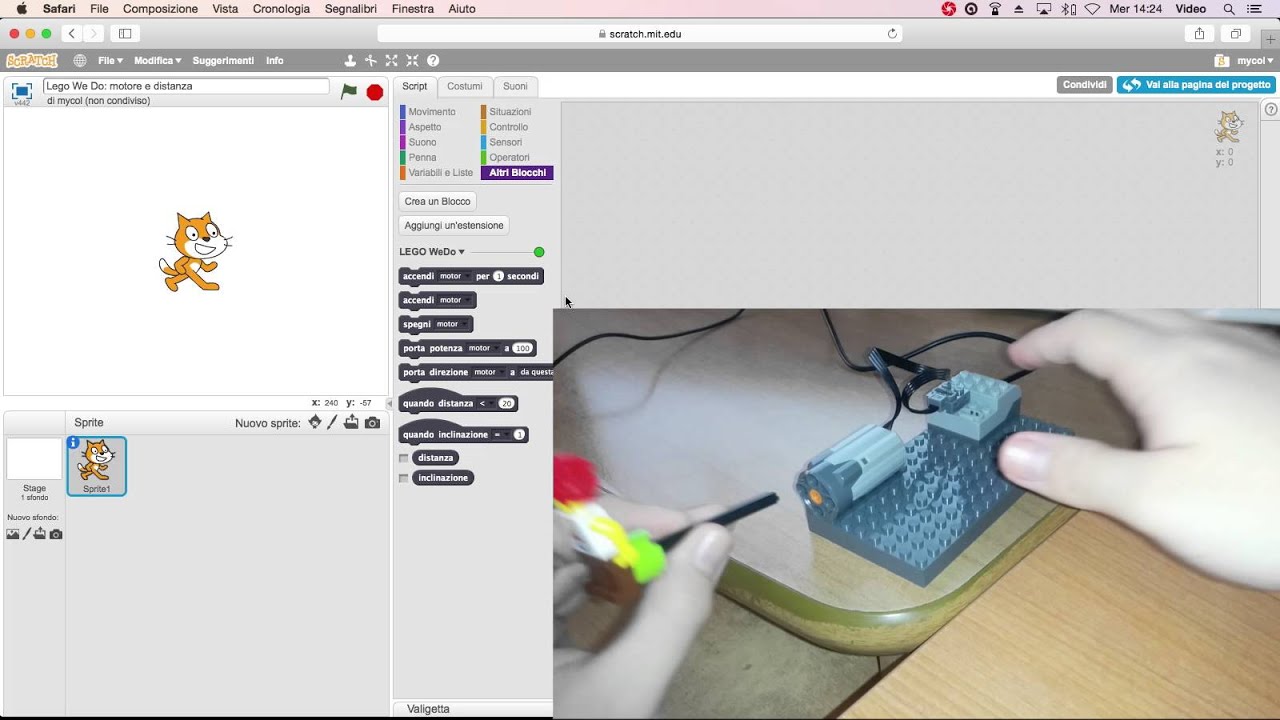 Lego WeDo con Scratch: primi passi - YouTube
